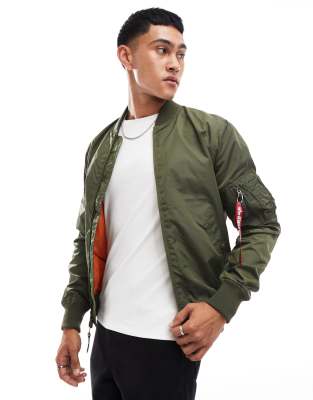 Alpha Industries MA-1 TT bomber jacket in dark green | ASOS