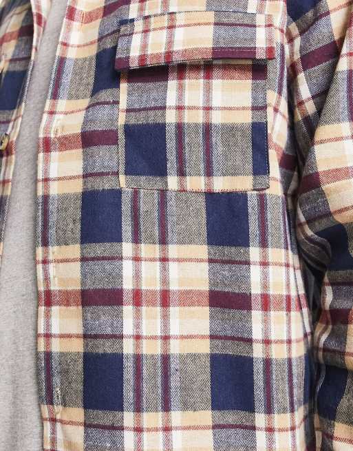 American Stitch hooded check shirt in multi | ASOS