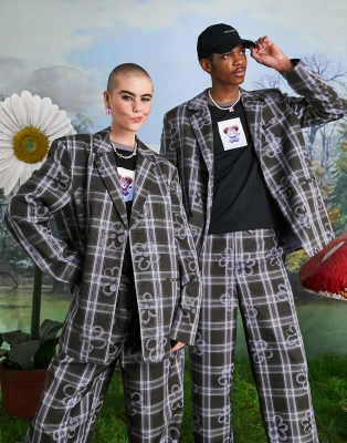 Americana de cuadros y flores de COLLUSION Unisex | ASOS