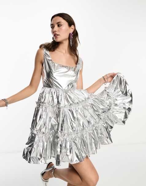 Silver Dresses | Silver Sequin & Glitter Dresses | ASOS