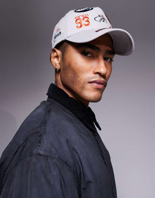 And1 multi badge 5-panel golfer cap in grey | ASOS