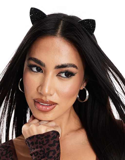 Ann Summers halloween diamante cat ears headband in black | ASOS Ann Summers halloween diamante cat ears headband in black | ASOS