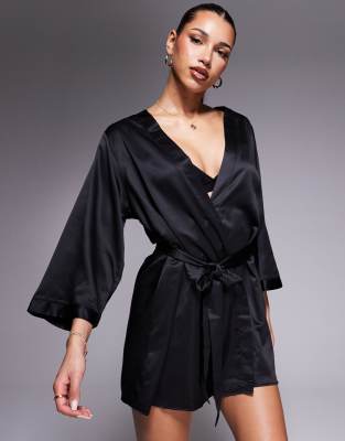 Ann Summers Heartening robe in black | ASOS