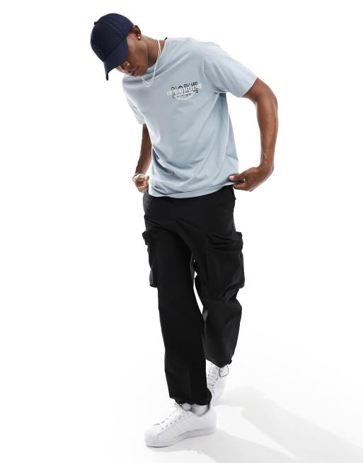 Another Influence boxy logo print t-shirt in blue | ASOS