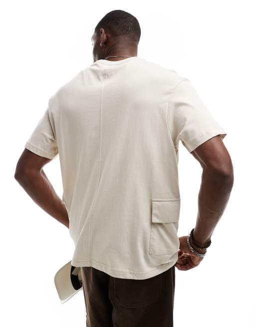 Another Influence oversized utility t-shirt in stone | ASOS