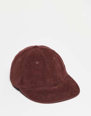 ARKET cord cap in burgundy red | ASOS