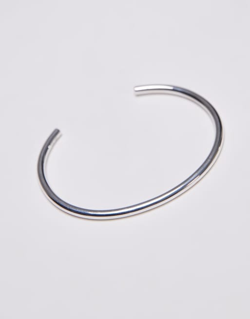 ARKET sterling silver minimal cylinder bracelet | ASOS