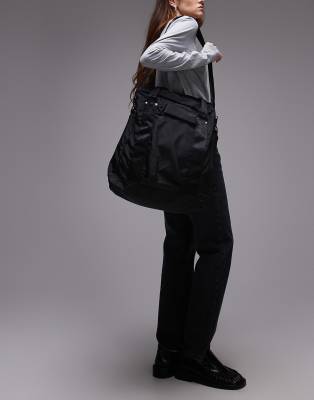 ARKET unisex 12-hr 3-way bag with packable detail in black | ASOS