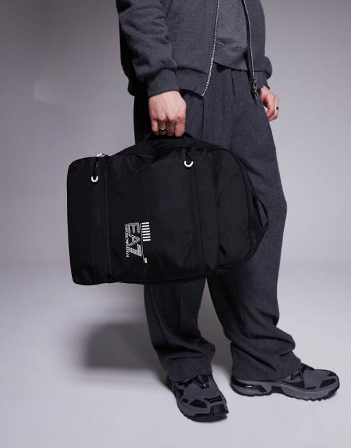 Armani EA7 logo backpack in black | ASOS