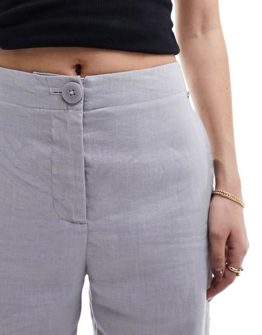 Armani Exchange linen pants in cliff grey ASOS