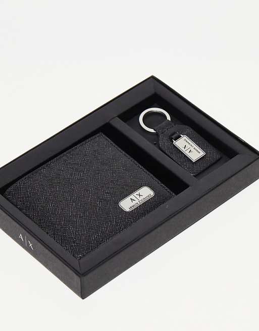Armani Exchange - Set regalo con portafoglio a libro con scomparto per ... Armani Exchange - Set regalo con portafoglio a libro con scomparto per ...