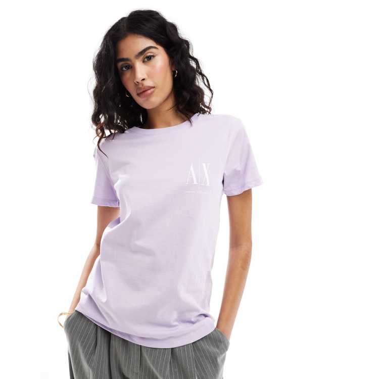 Purple armani exchange t shirt store
