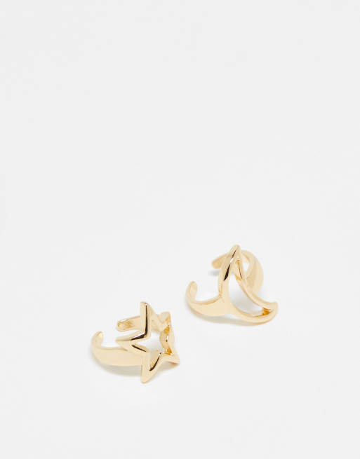 Ashiana 2er Pack Ringe Im Mond Und Sterndesign Asos