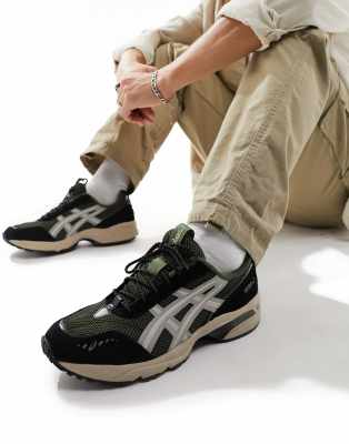 Asics – Gel-1090v2 – Svarta och kakigröna sneakers | ASOS