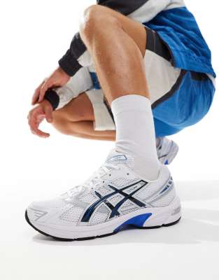Asics Gel-1130 trainers in white silver and blue | ASOS