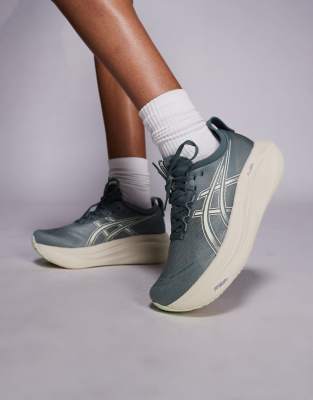 Asics Gel-Nimbus 27 running trainers in blue | ASOS