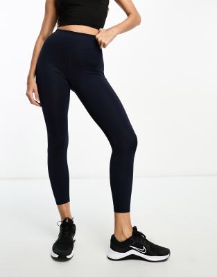 ASOS 4505 icon leggings with bum sculpt seam detail and pocket in navy ...