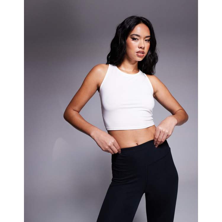 White Loose Crop Top