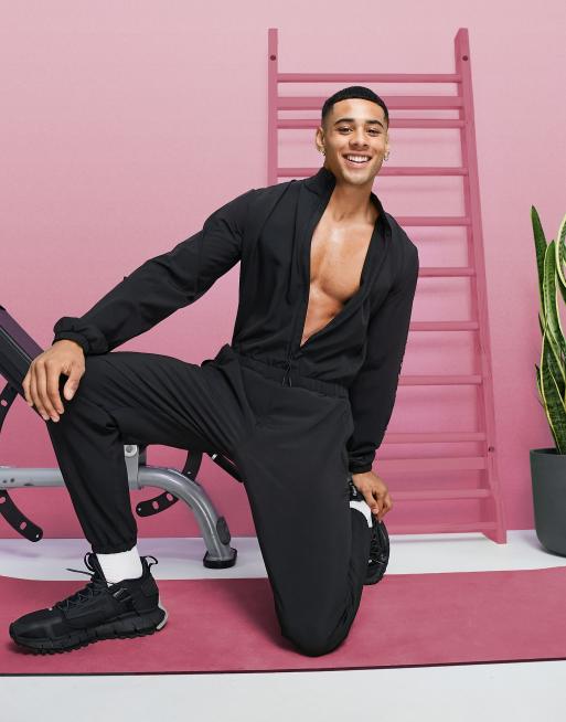 ASOS 4505 jumpsuit in technical fabric in black | ASOS