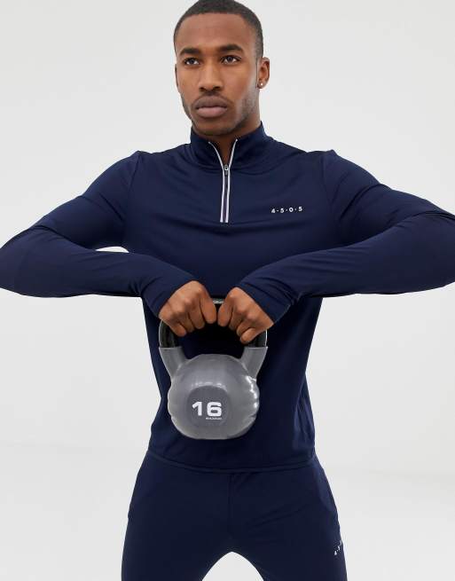 ASOS 4505 muscle training sweat with half zip and quick dry | ASOS
