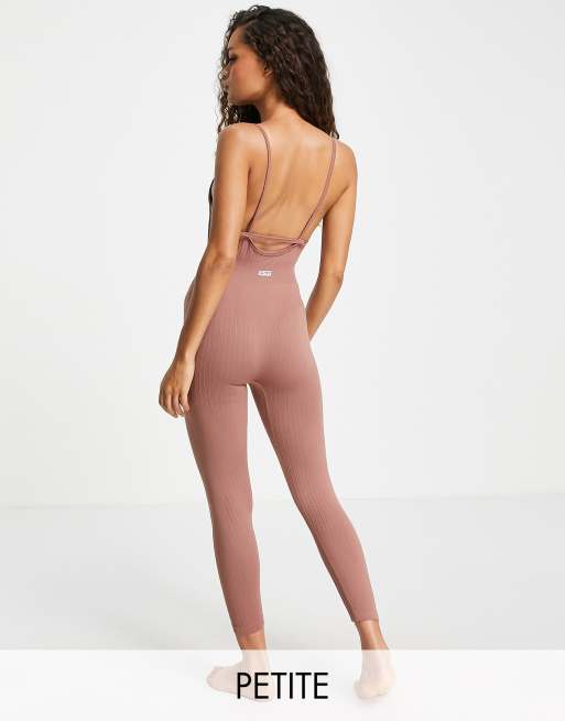 ASOS 4505 Petite - Combi moulante sans coutures avec empiècement effet sculptant | ASOS