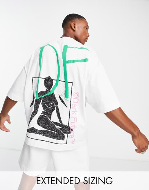 Asos Dark Future Co Ord Oversized Heavyweight Jersey T Shirt With Back