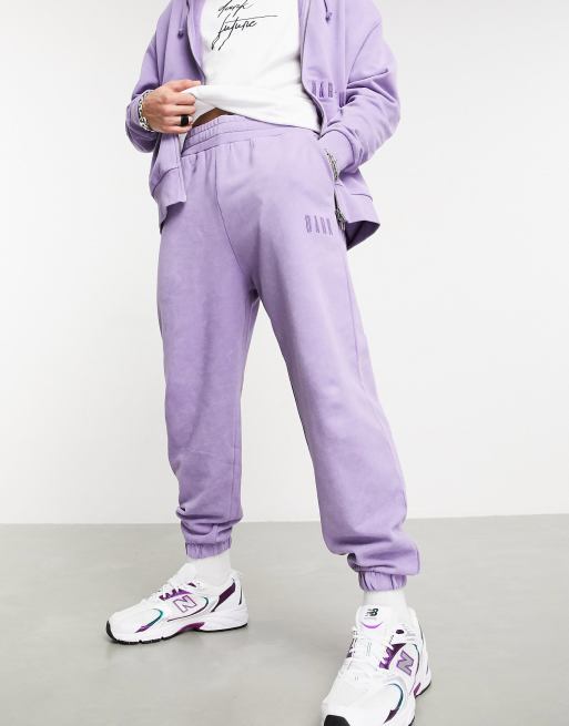 Asos Dark Future Co Ord Oversized Joggers In Purple Wash Asos