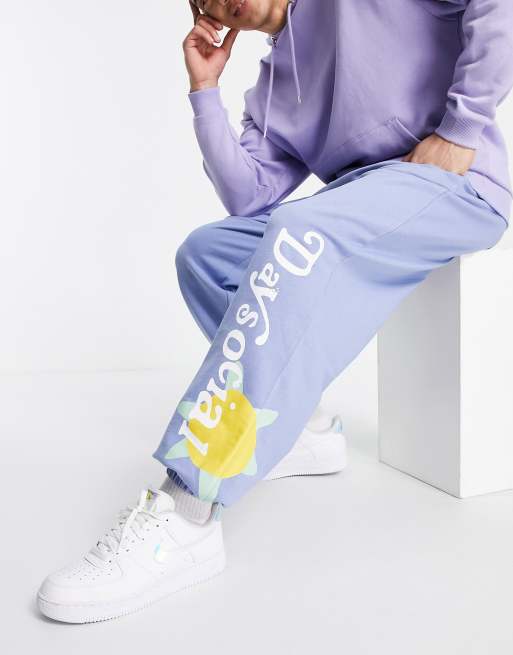 Asos Daysocial Co Ord Oversized Jogger With Multi Placement Graphic