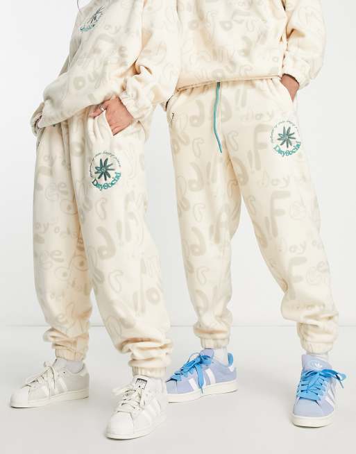 Asos Daysocial Unisex Co Ord Relaxed Joggers In Polar Fleece With All