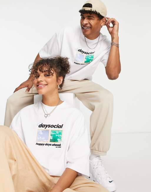 Asos Daysocial Unisex Oversized T Shirt In Heavyweight Jersey With