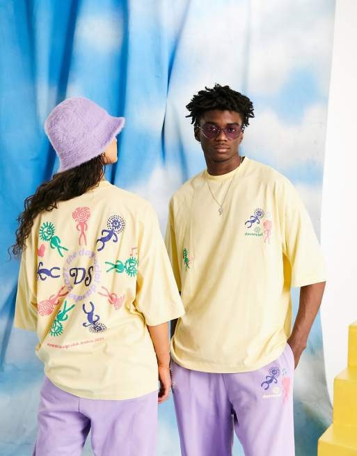 Asos Daysocial Unisex Oversized T Shirt With Back Graphic Print And