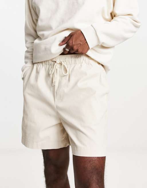 Asos Design 2 Pack Boxy Chino Shorts In Shorter Length In Stone And