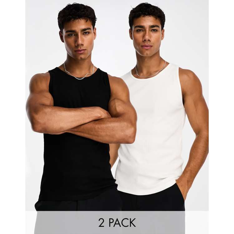 Blank White Tank Top Men