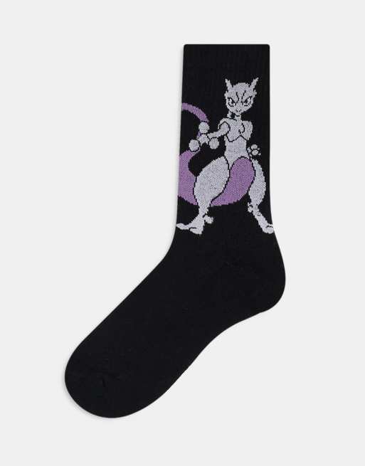 ASOS DESIGN 2 pack Pokémon Mew socks in black | ASOS