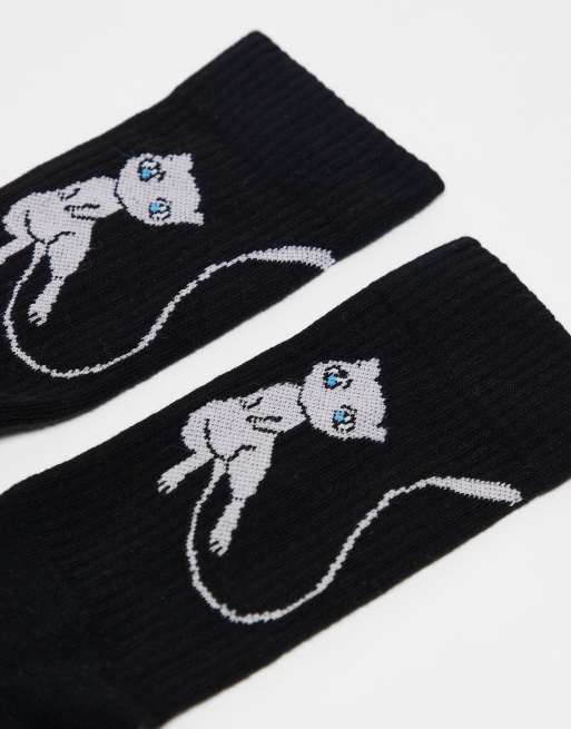 ASOS DESIGN 2 pack Pokémon Mew socks in black | ASOS