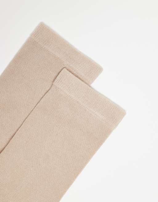 ASOS DESIGN 2 pack smart modal socks in stone | ASOS