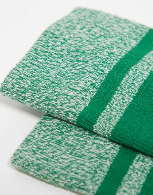ASOS DESIGN 2 pack striped socks in green | ASOS
