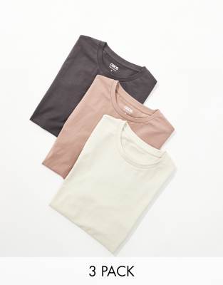 ASOS DESIGN 3 pack muscle fit t-shirts in multiple colours | ASOS