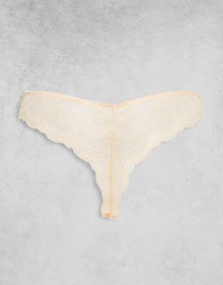 ASOS DESIGN 3 pack no VPL & lace thong in black, white & beige | ASOS