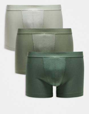 ASOS DESIGN 3 pack of trunks in neutral | ASOS