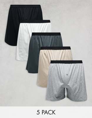ASOS DESIGN 5 pack boxers in multi | ASOS