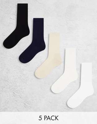ASOS DESIGN 5 pack sport socks in multi | ASOS