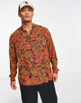 ASOS DESIGN 90s oversized shirt in vintage inspired print | ASOS