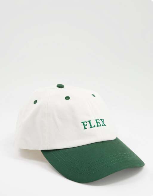 Asos Design 90s Retro Baseball Cap In Ecru With Text Embroidery Asos