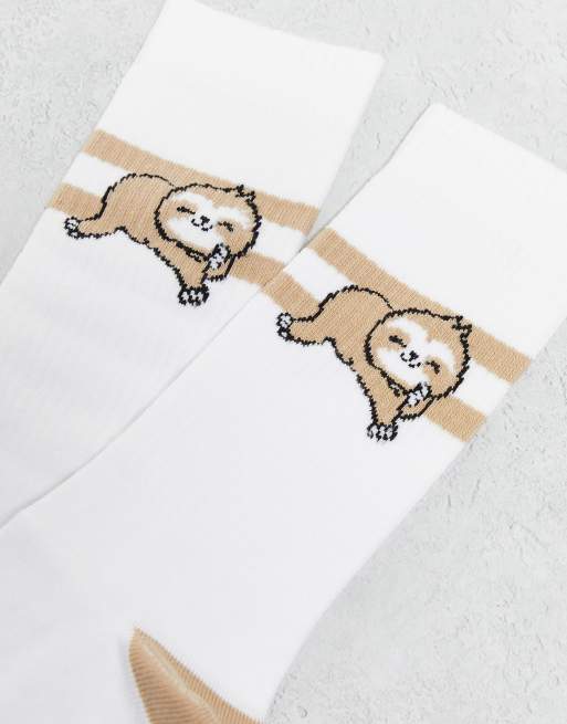 ASOS DESIGN ankle socks with sloth design | ASOS