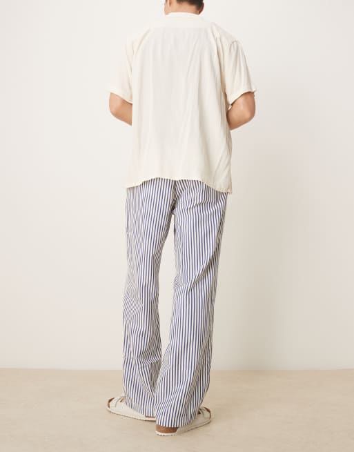 ASOS DESIGN baggy fit pants in nautical stripe | ASOS