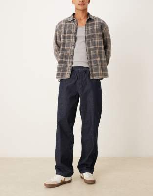 ASOS DESIGN Baggy jean with elasticated waistband & internal drawcord ...