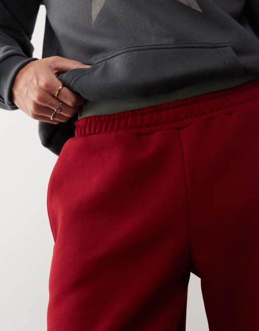 ASOS DESIGN baggy jogger in red | ASOS