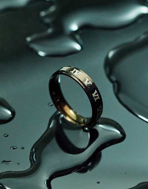 Asos Design Bague En Acier Inoxydable Imperméable Avec Chiffres