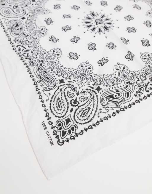 White Bandana Print